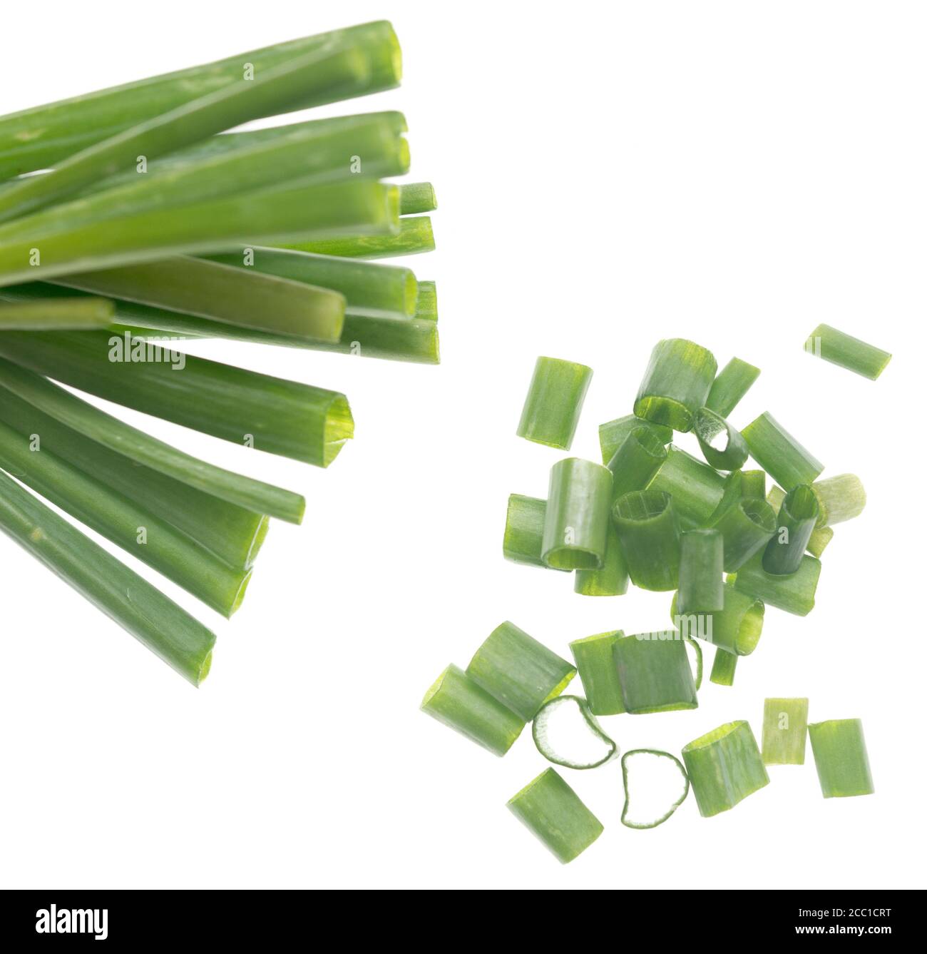 Green onion isolated on white background Stock Photo - Alamy