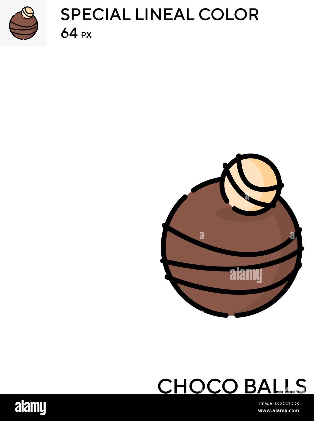 Choco balls Special lineal color vector icon. Choco balls icons for ...