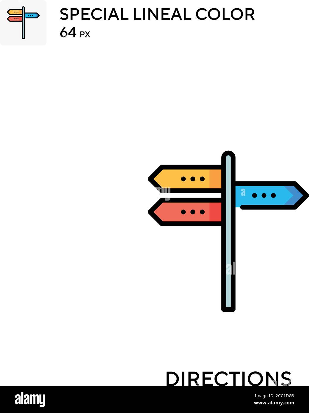 Directions Special lineal color vector icon. Directions icons for your ...