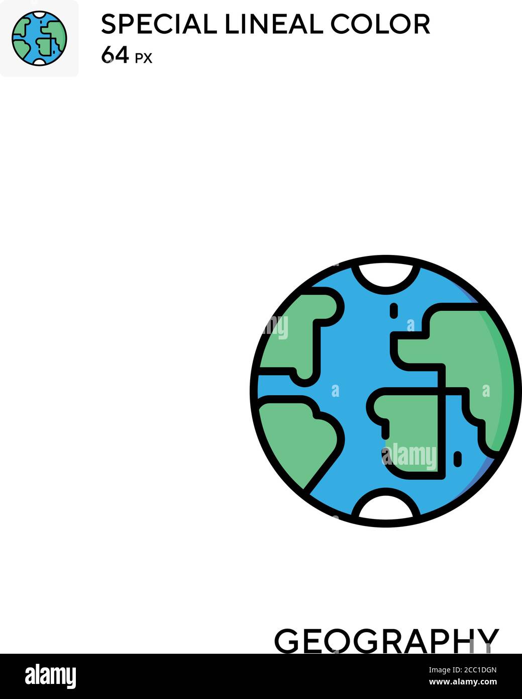 Geography Special lineal color vector icon. Geography icons for your ...