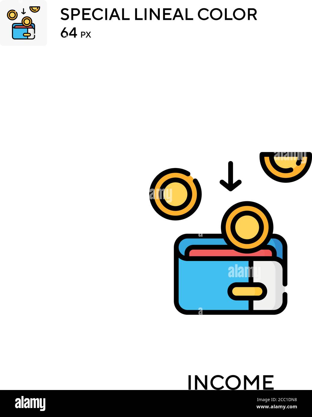 Income Special lineal color vector icon. Income icons for your business ...