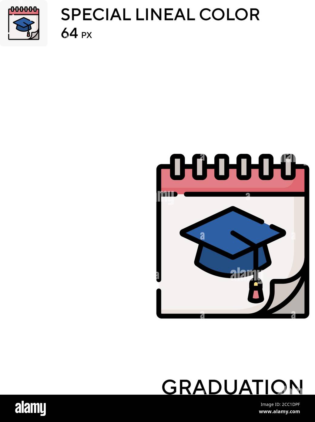 Graduation Special lineal color vector icon. Graduation icons for your ...
