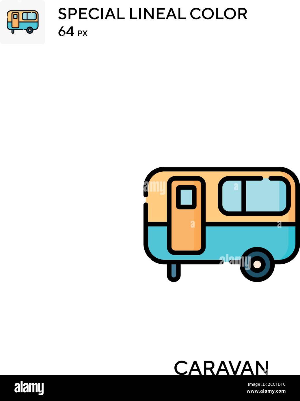 Caravan Special lineal color vector icon. Caravan icons for your ...