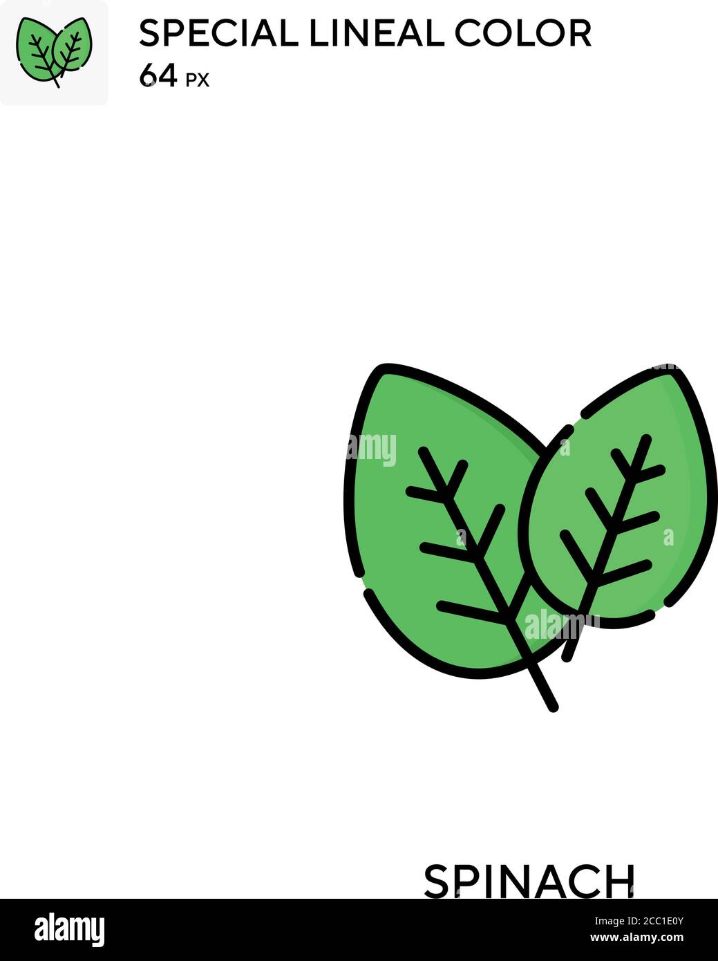 Spinach Special lineal color vector icon. Spinach icons for your ...
