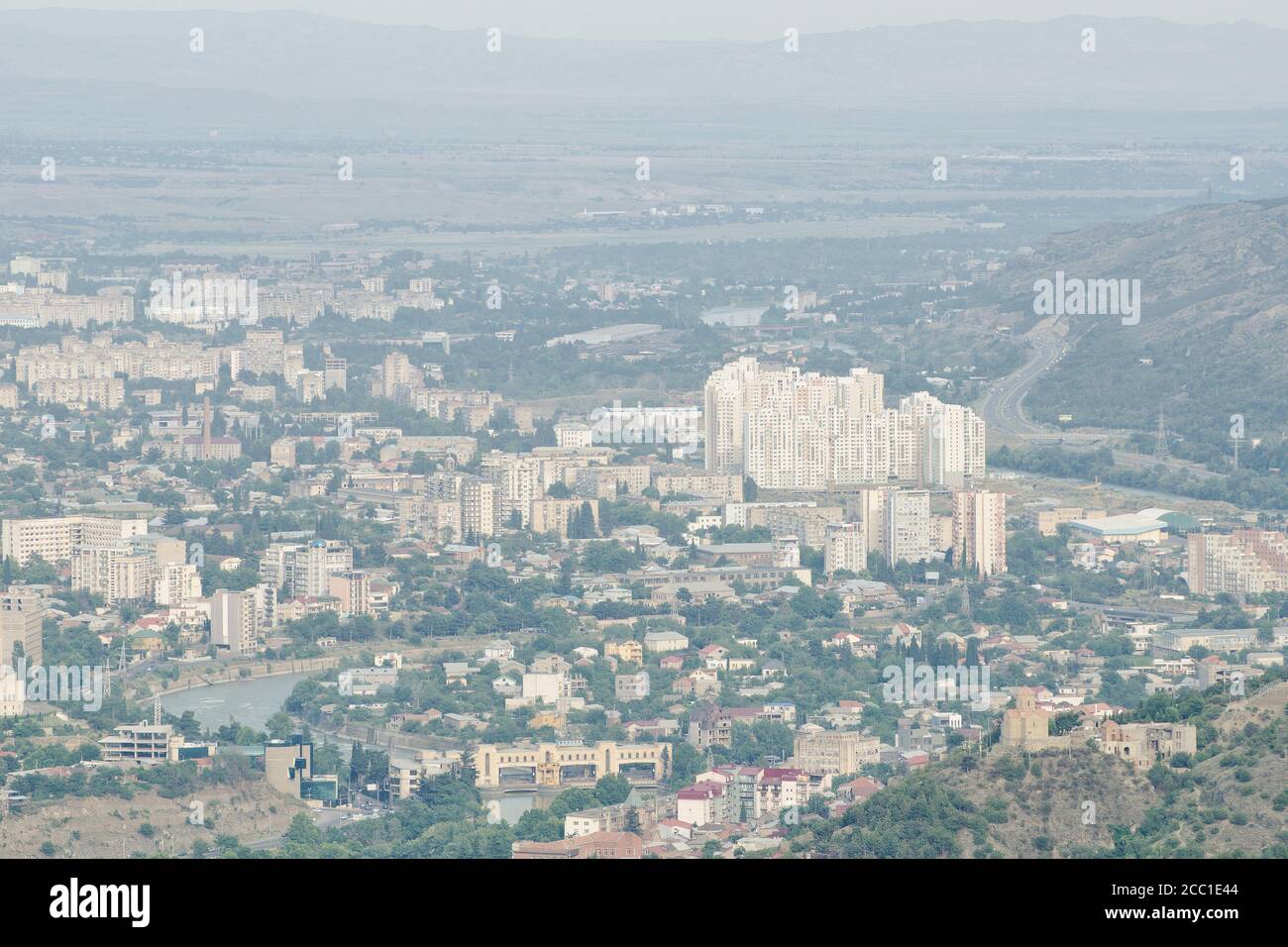 Residential districts of the town, under construction high-rise ...