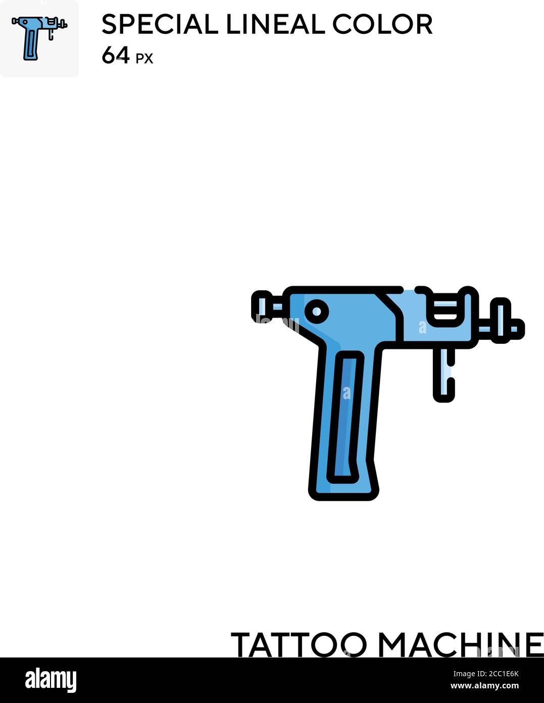 Tattoo machine Special lineal color vector icon. Tattoo machine icons ...