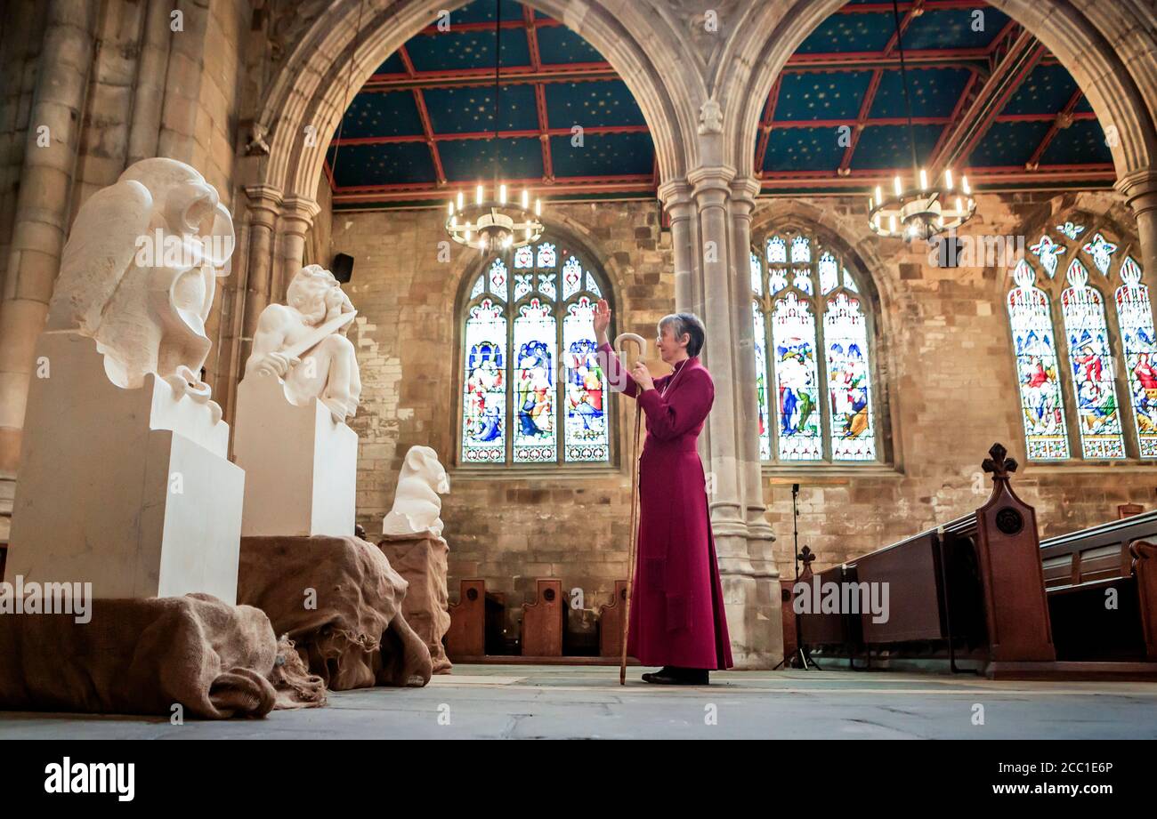 The Bishop of Hull Alison White blesses statues of characters from the ...