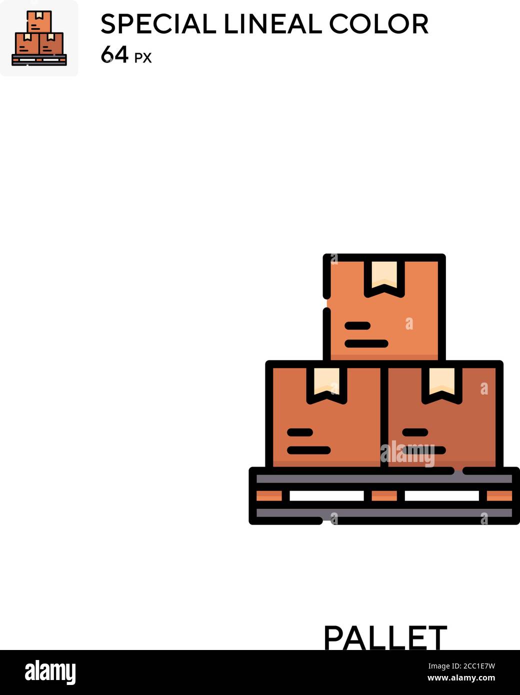 Pallet Special lineal color vector icon. Pallet icons for your business ...