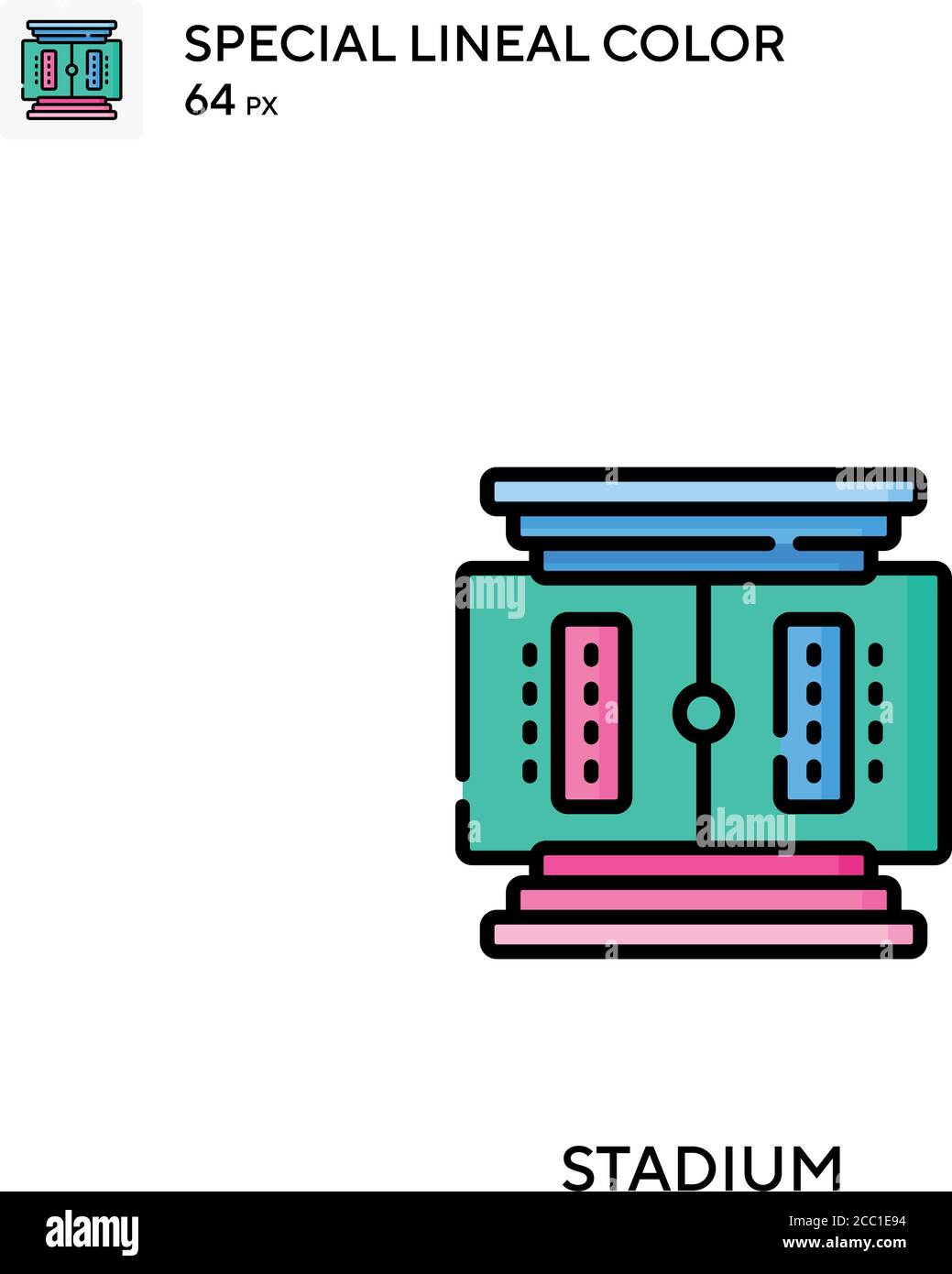 Stadium Special lineal color vector icon. Stadium icons for your ...