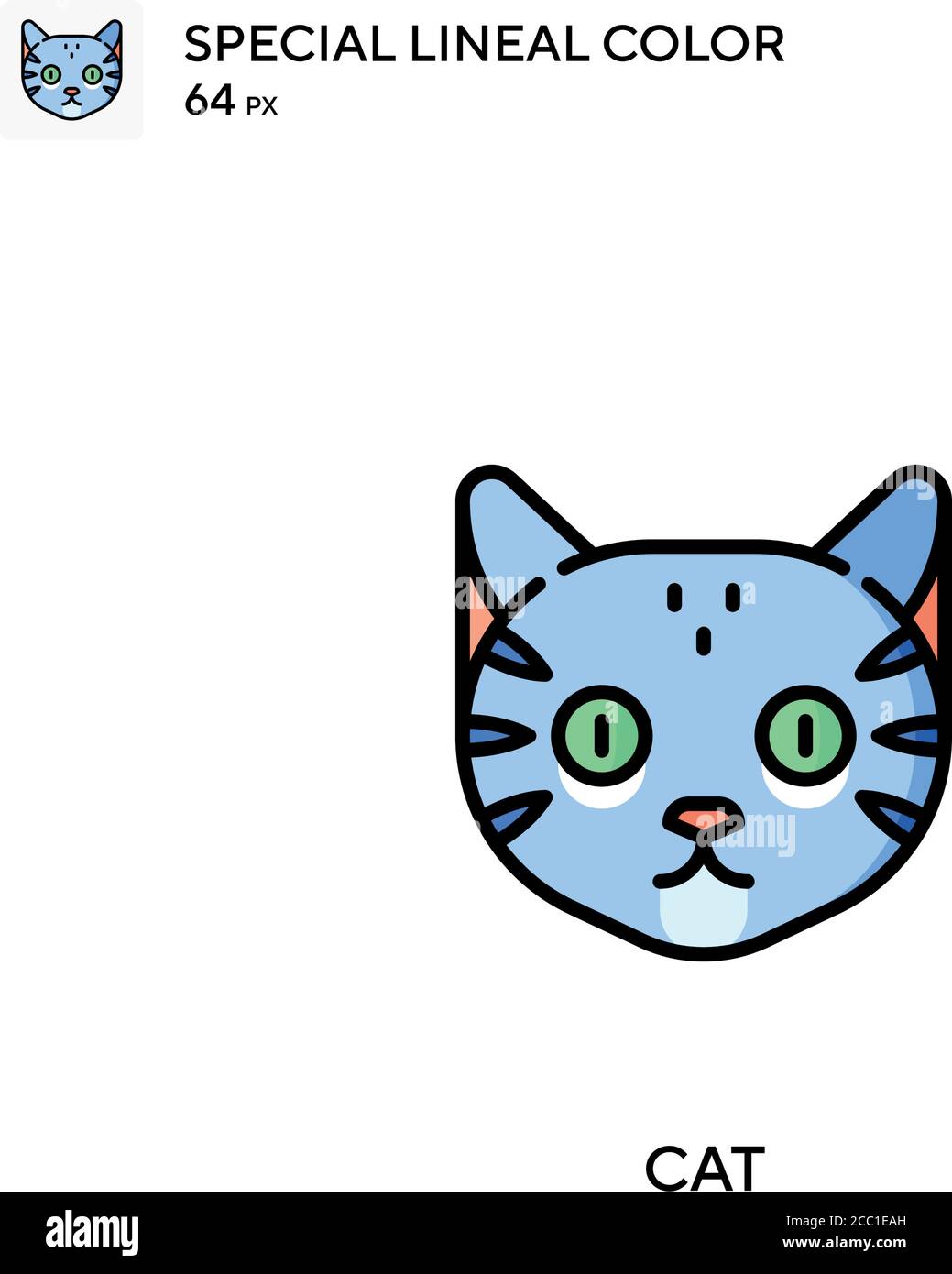 Cat Special lineal color vector icon. Cat icons for your business ...
