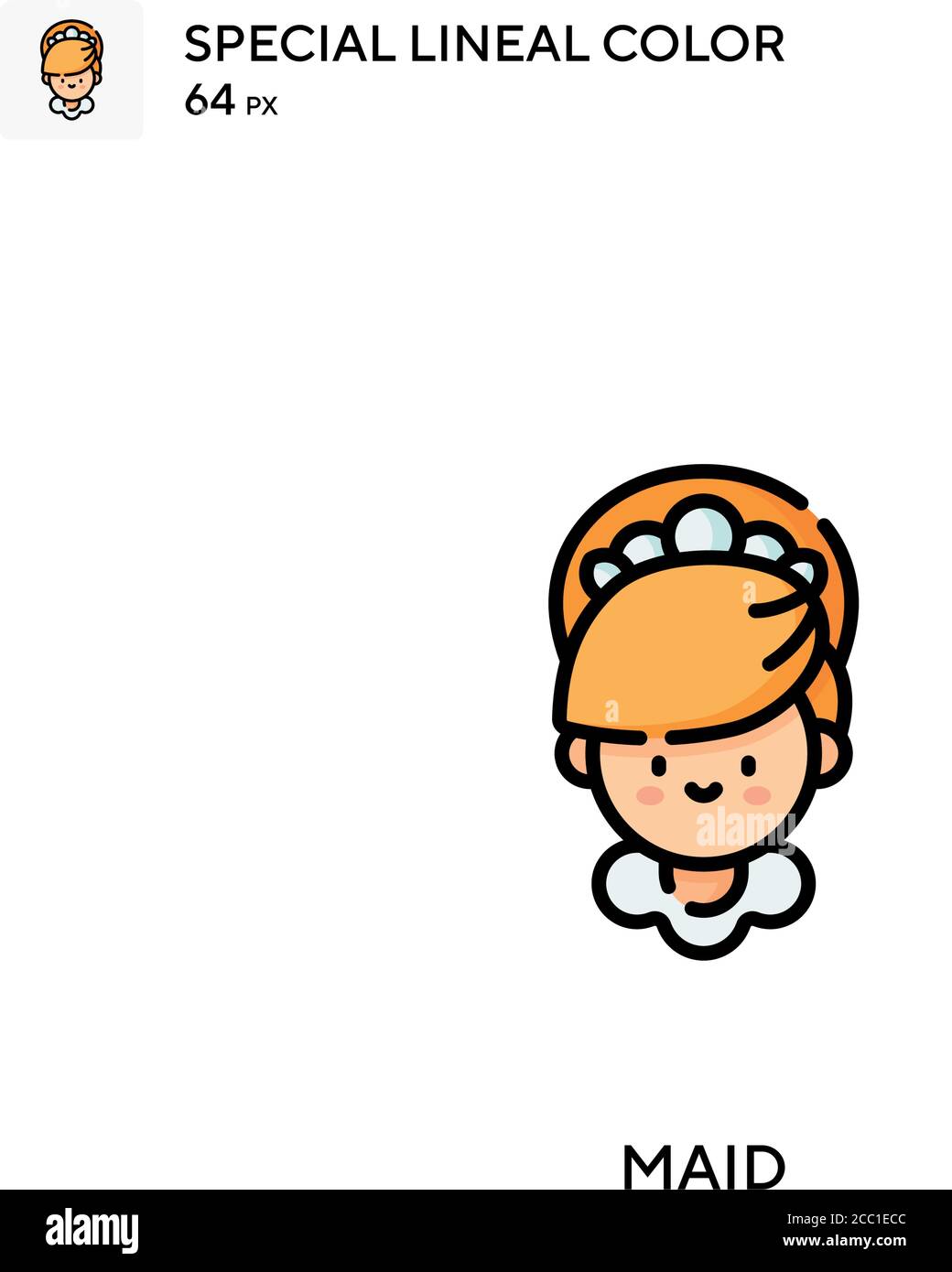 Maid Special lineal color vector icon. Maid icons for your business ...