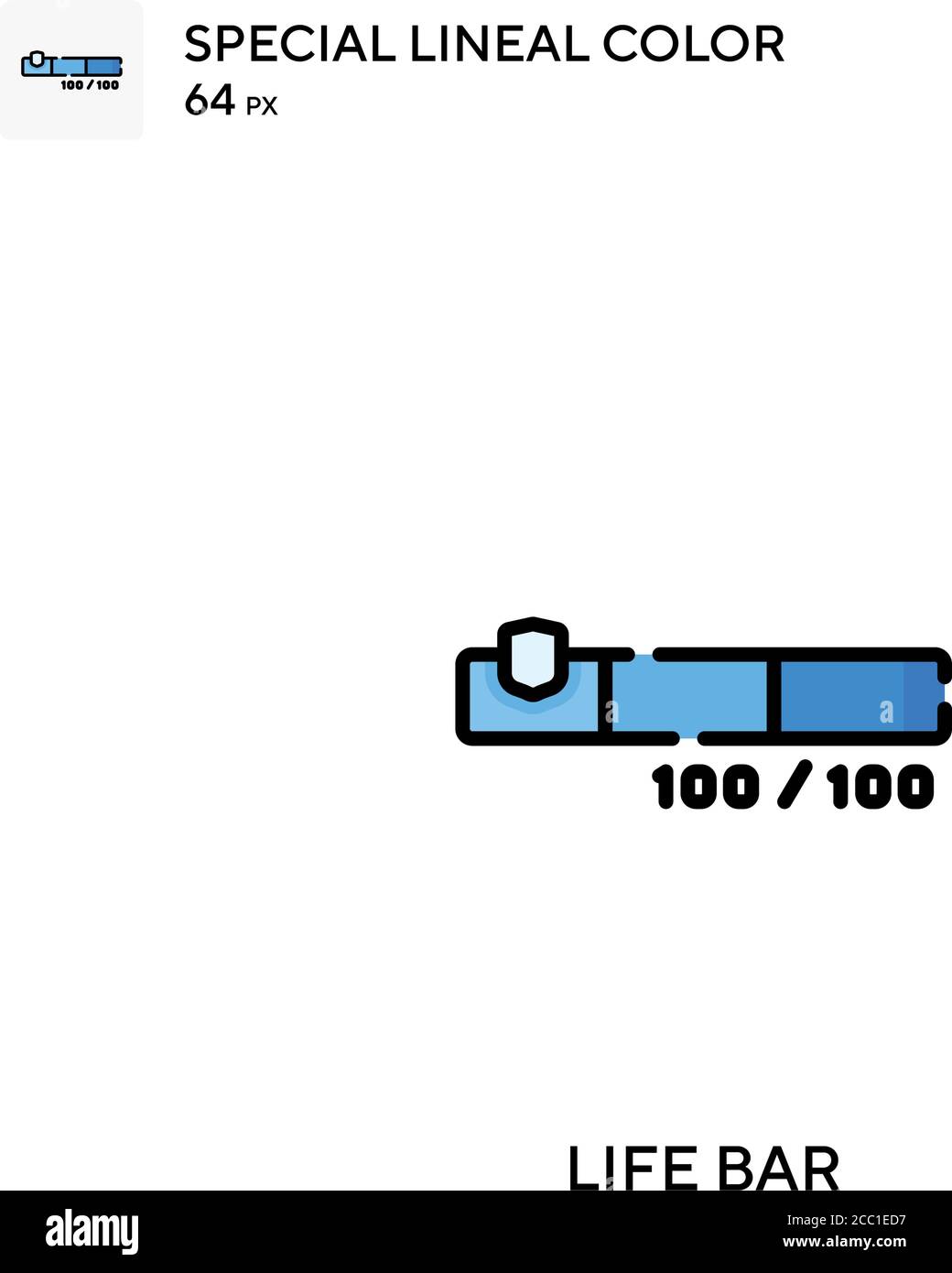 Life bar Special lineal color vector icon. Life bar icons for your ...