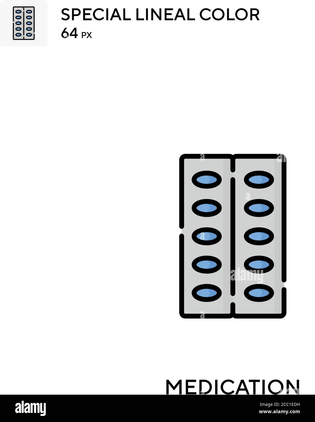 Medication Special lineal color vector icon. Medication icons for your ...