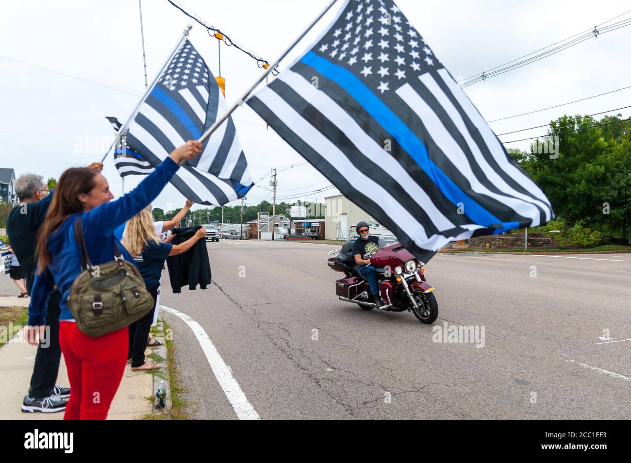 Thin Blue Line Flag America High Resolution Stock Photography and ...