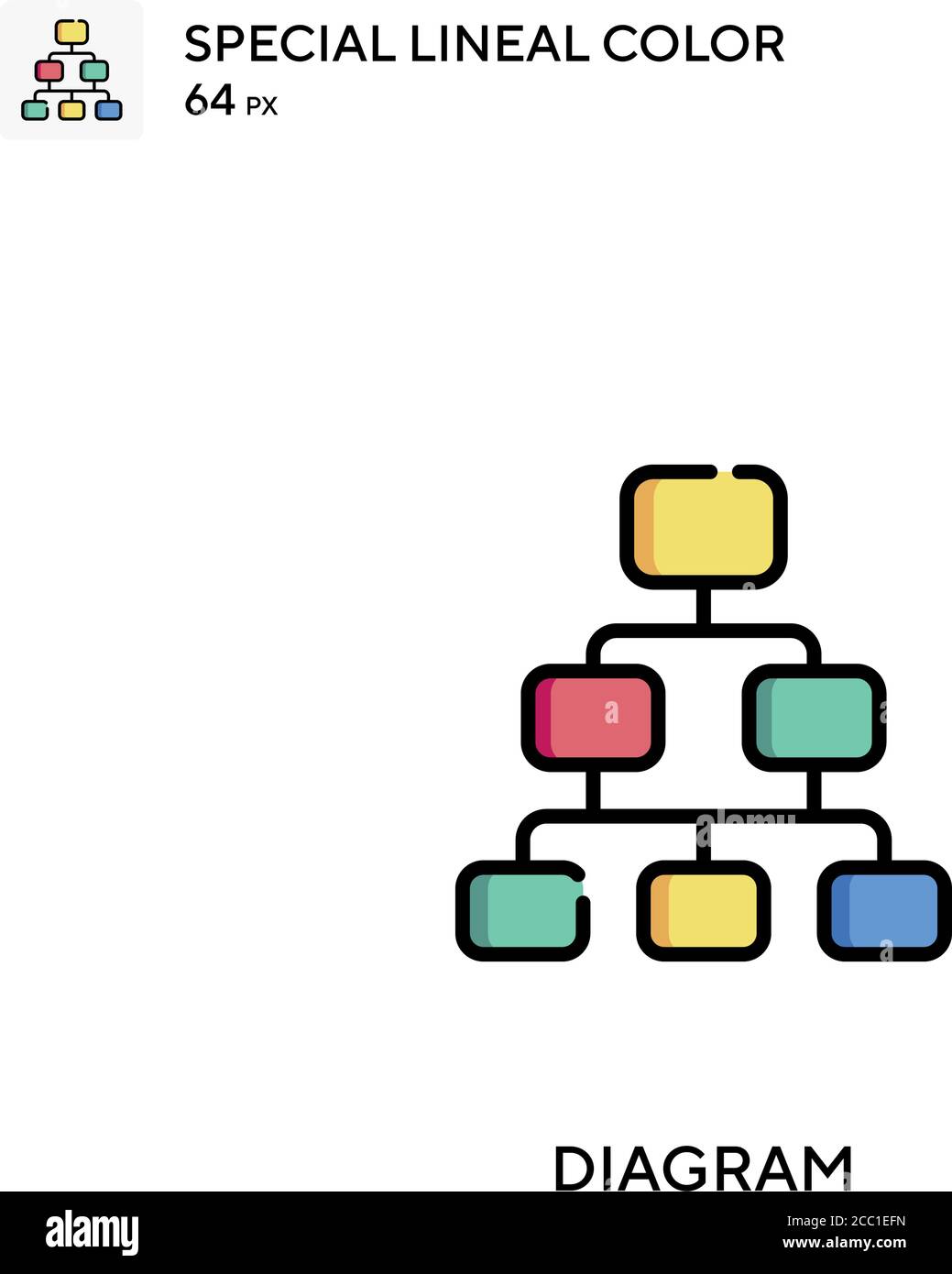 Diagram Special lineal color vector icon. Diagram icons for your ...