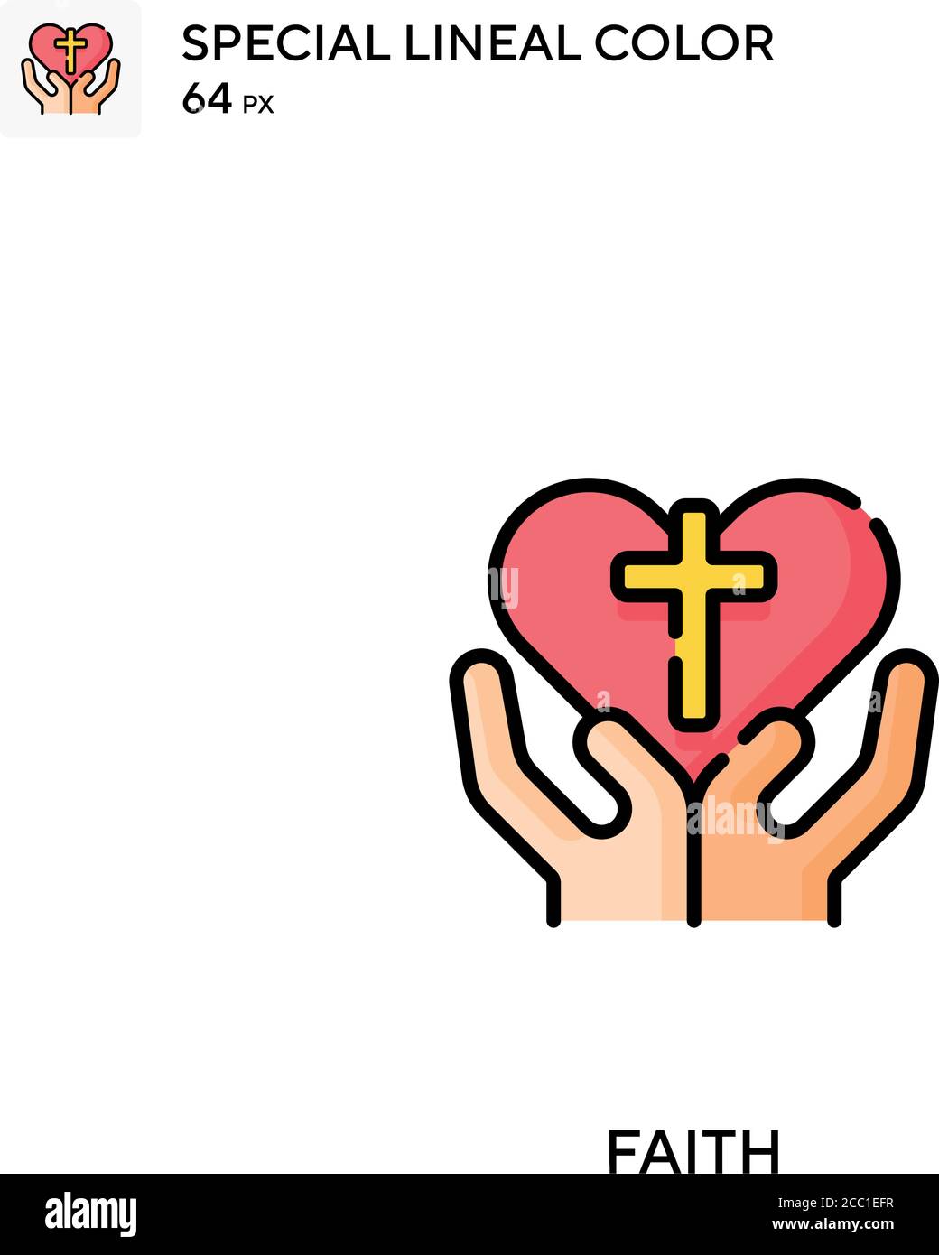 Faith Special lineal color vector icon. Faith icons for your business ...