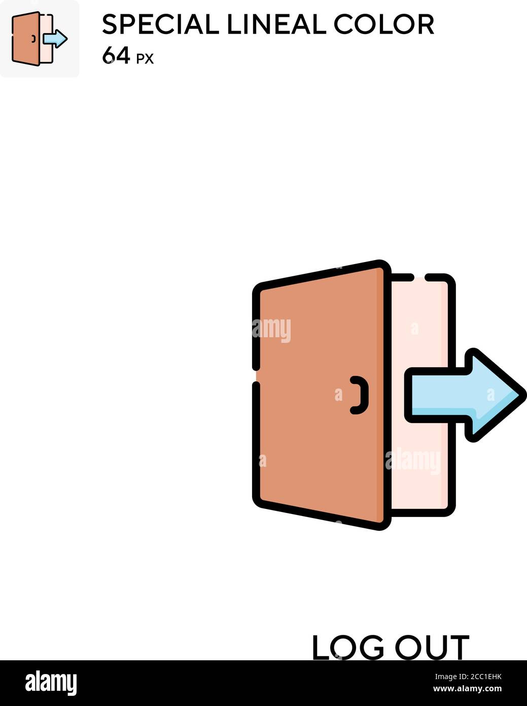 Log out Special lineal color vector icon. Log out icons for your ...