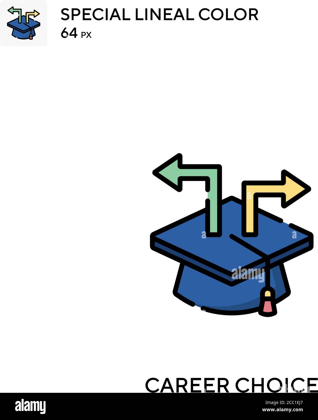 Career choice Special lineal color vector icon. Career choice icons for ...