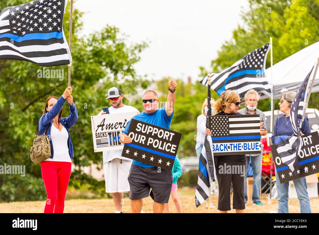 Traffic safety signs and flags hi-res stock photography and images - Alamy