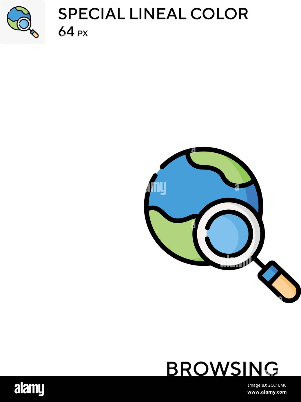Browsing Special lineal color vector icon. Browsing icons for your ...