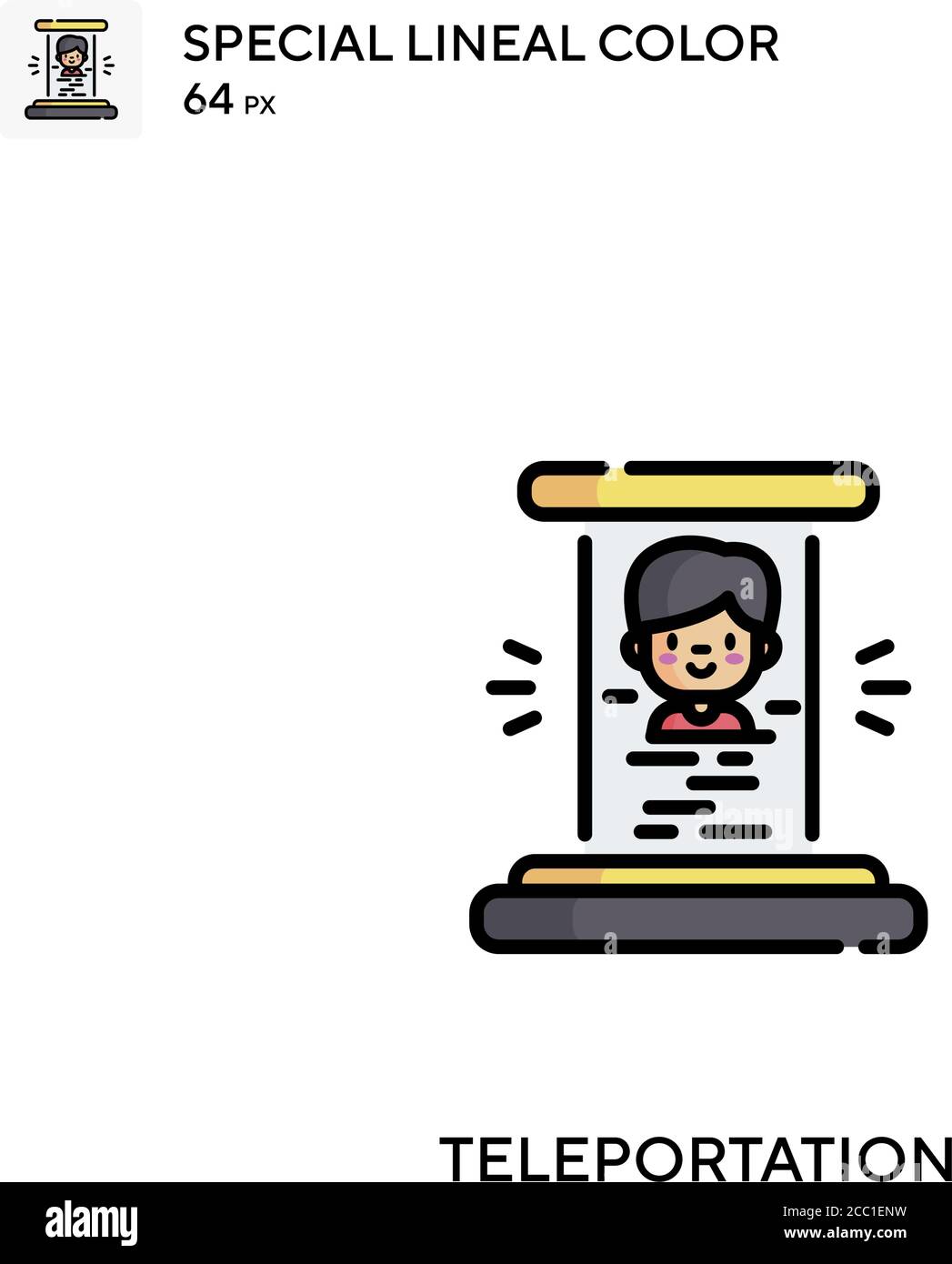 Teleportation Special lineal color vector icon. Teleportation icons for ...