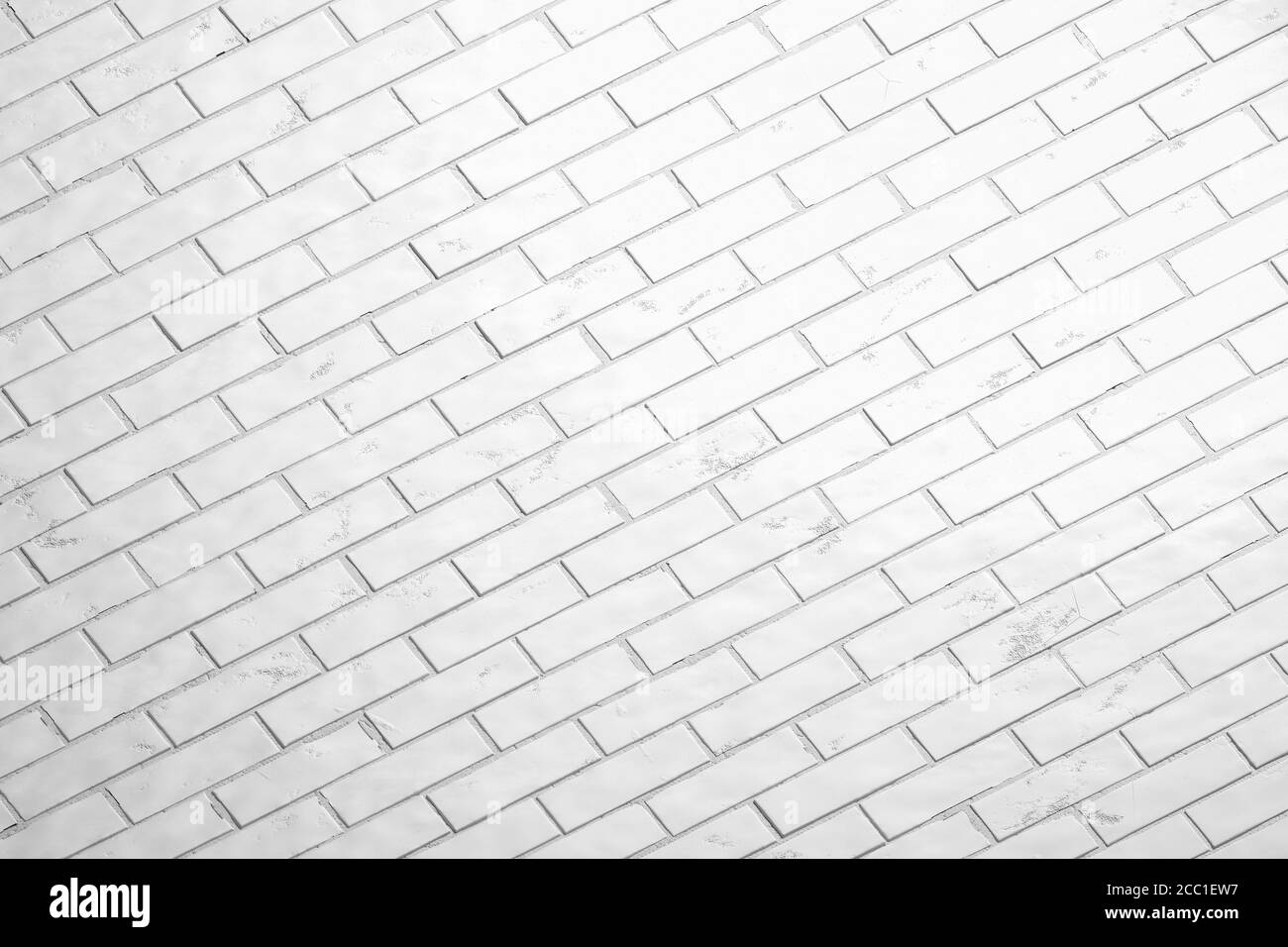 Blank white brick stone wall texture mockup, side view Stock Photo - Alamy