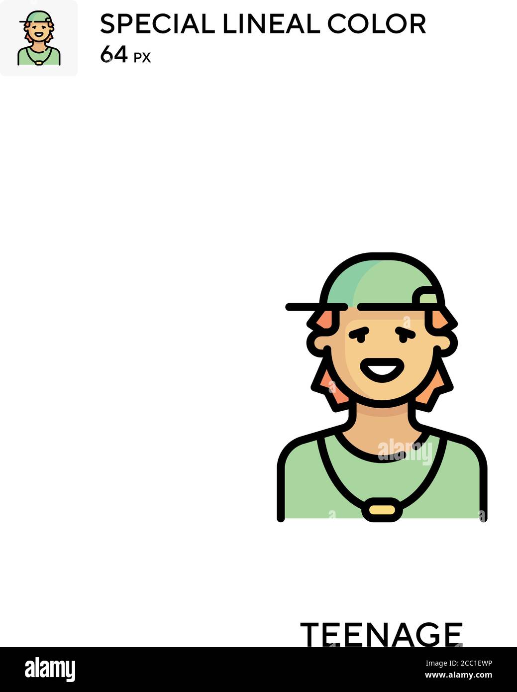 Teenage Special lineal color vector icon. Teenage icons for your ...
