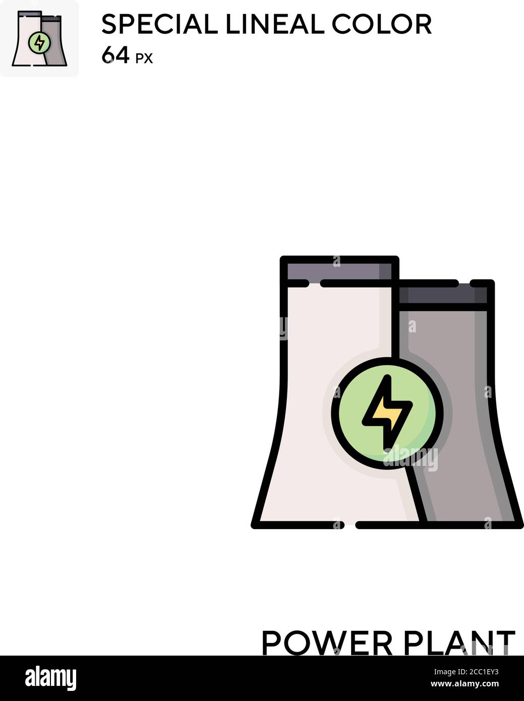 Power plant Special lineal color vector icon. Power plant icons for ...