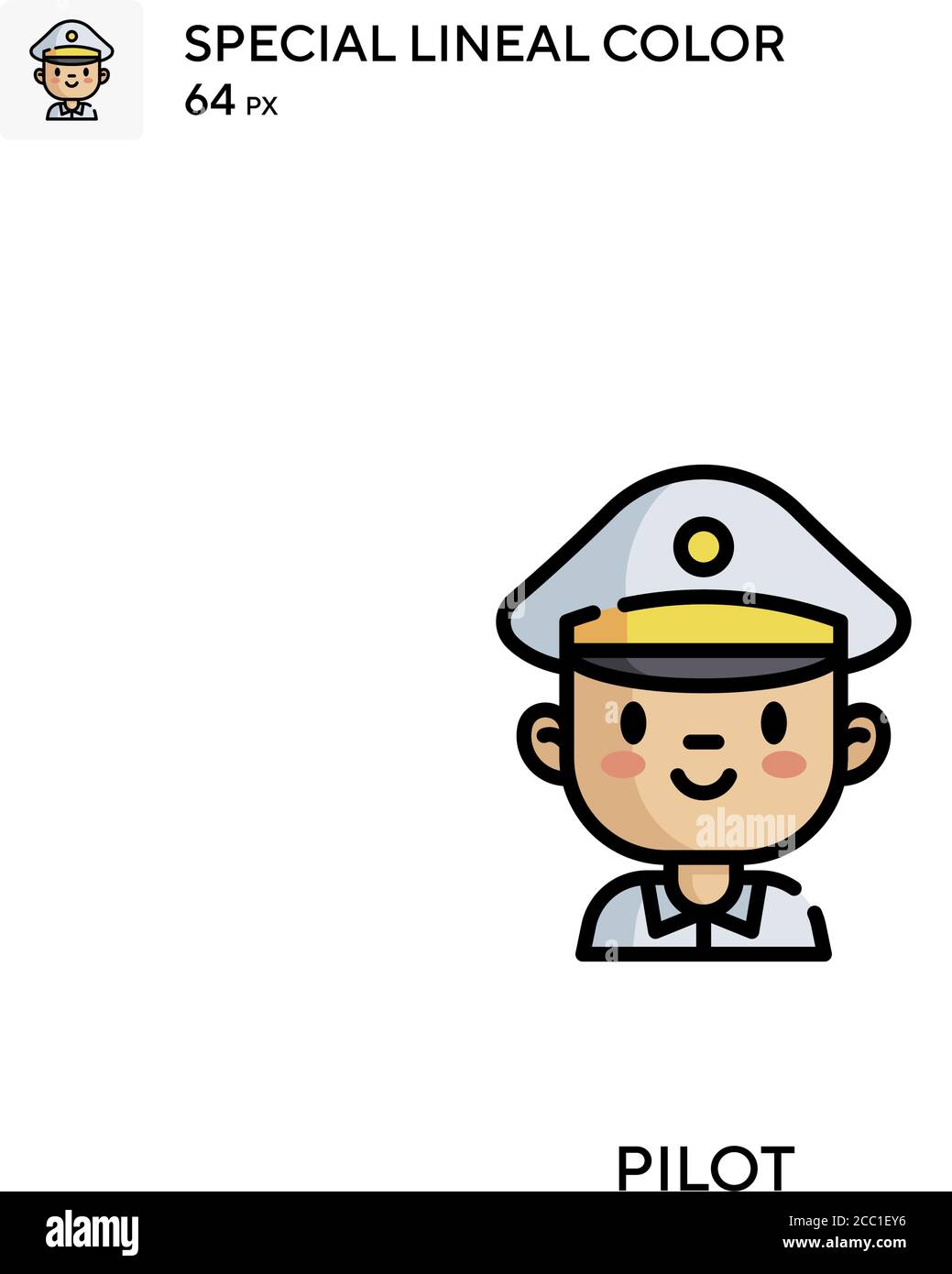 Pilot Special lineal color vector icon. Pilot icons for your business ...