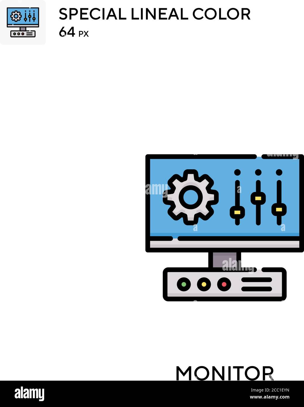 Monitor Special lineal color vector icon. Monitor icons for your ...