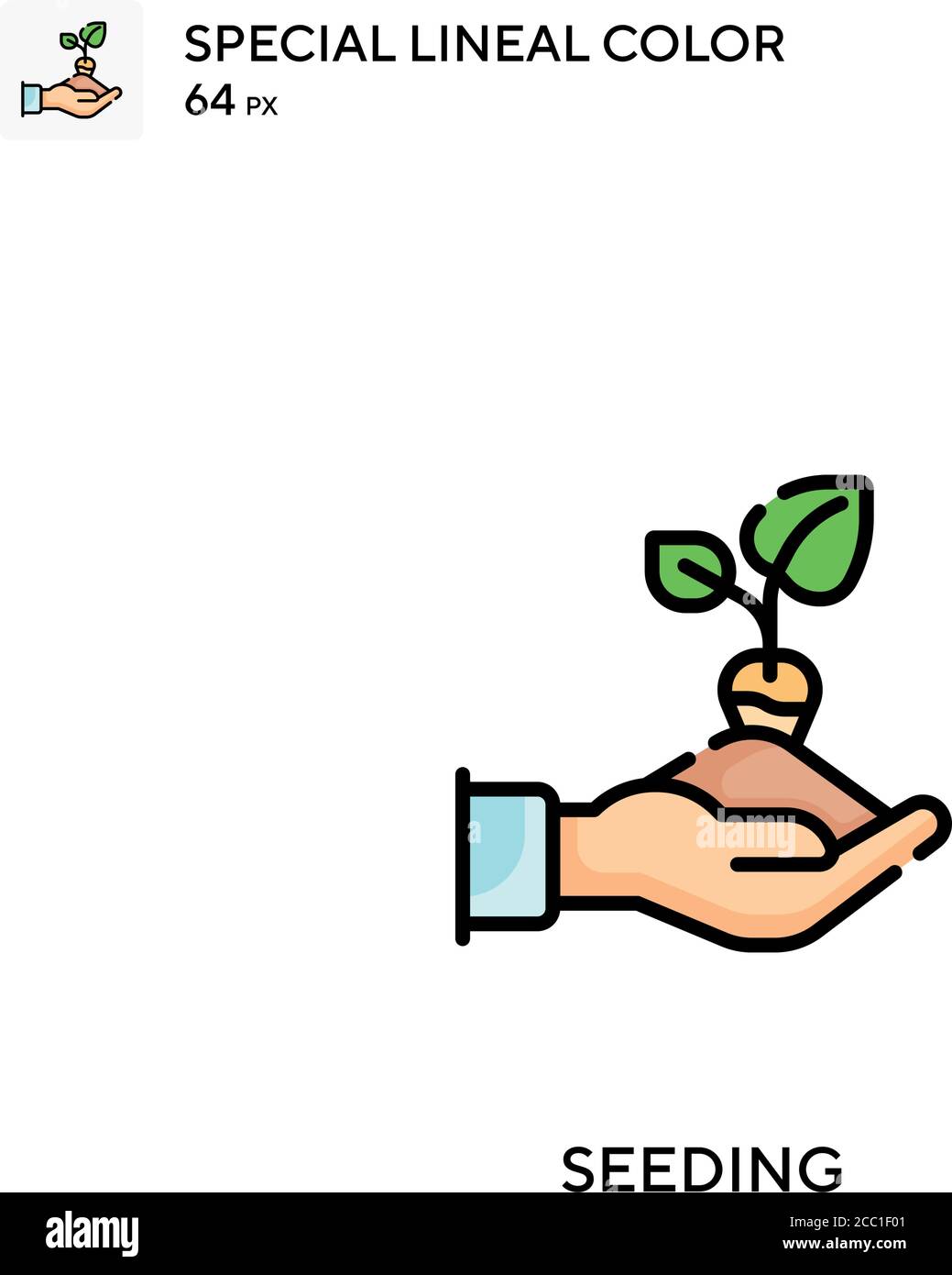 Seeding Special lineal color vector icon. Seeding icons for your ...