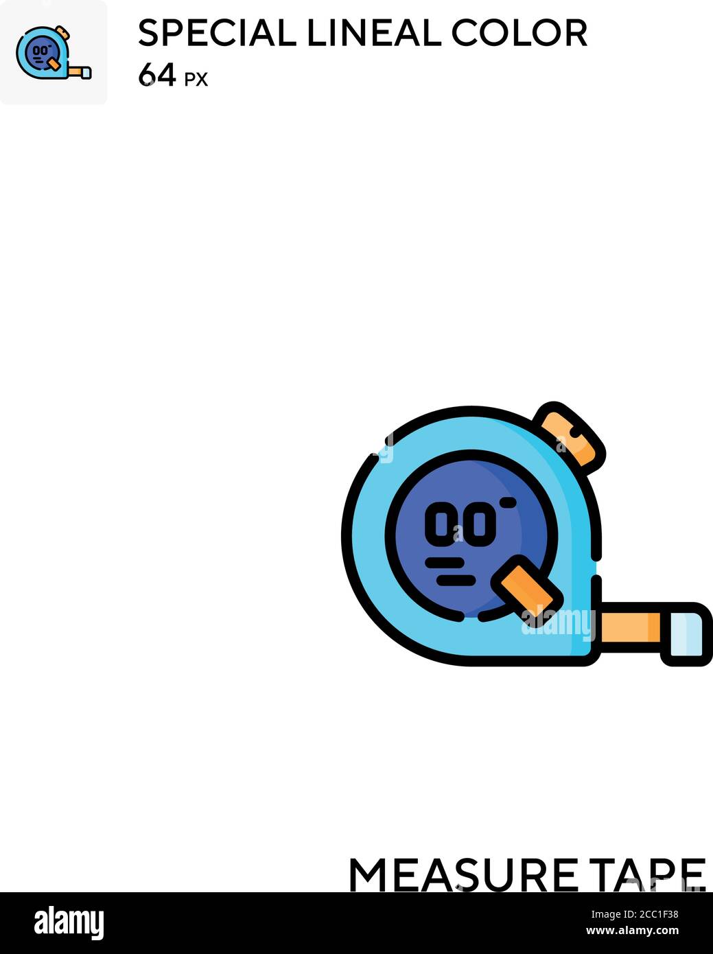 Measure tape Special lineal color vector icon. Measure tape icons for ...