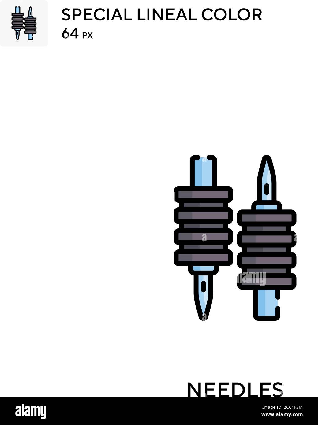 Needles Special lineal color vector icon. Needles icons for your ...