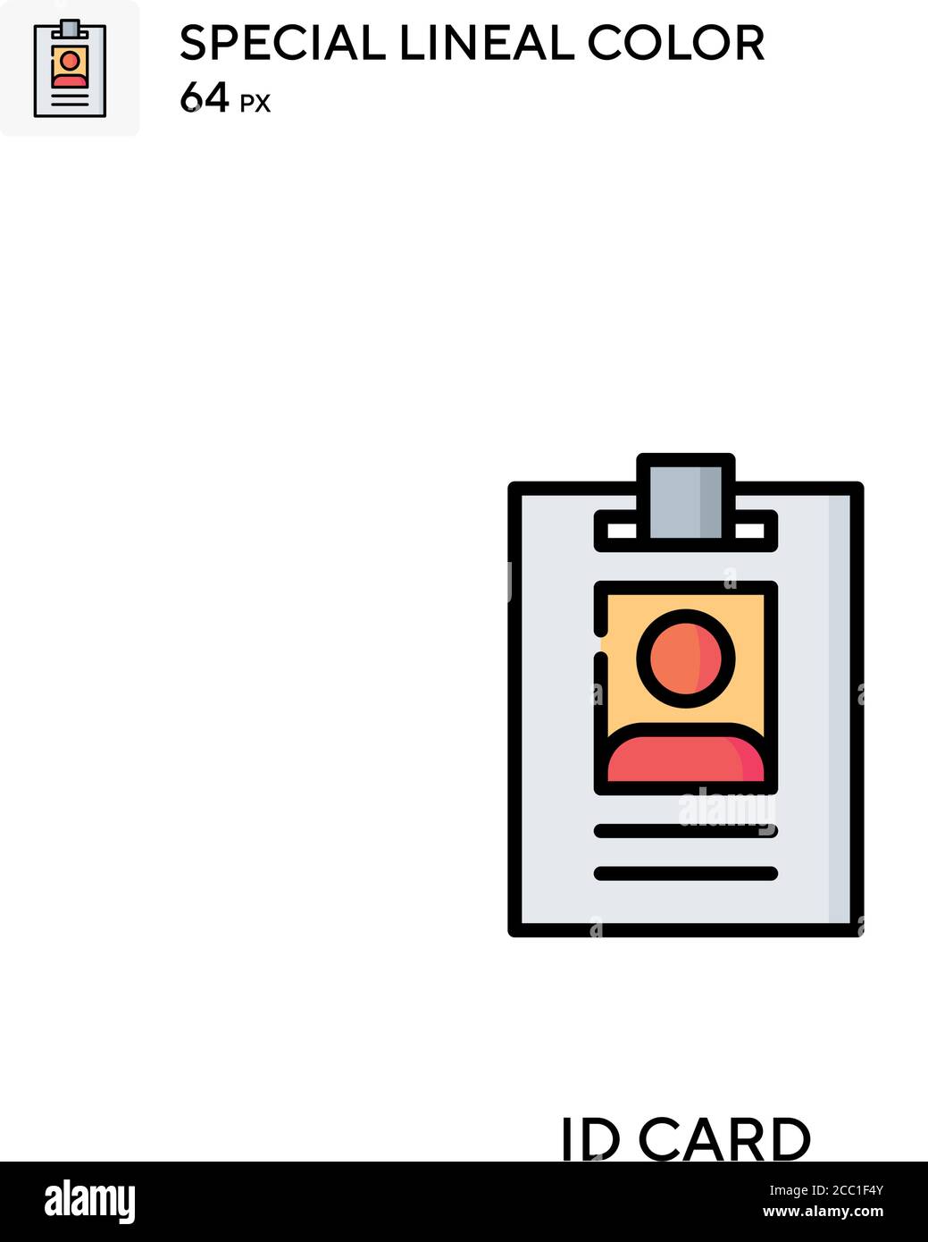 Id card Special lineal color vector icon. Id card icons for your ...