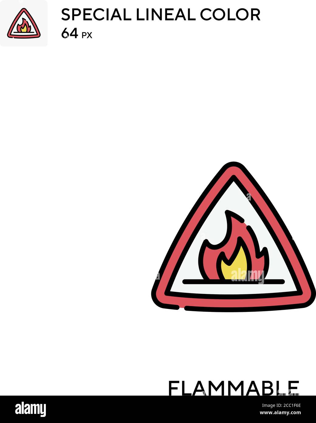 Flammable Special lineal color vector icon. Flammable icons for your ...