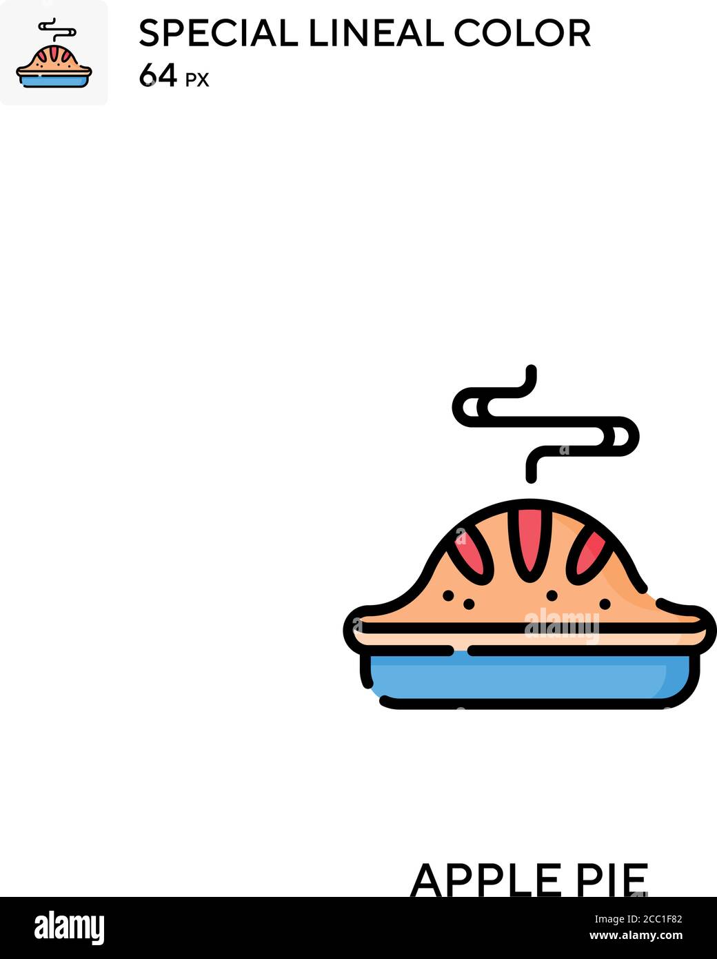 Apple pie Special lineal color vector icon. Apple pie icons for your business project Stock ...