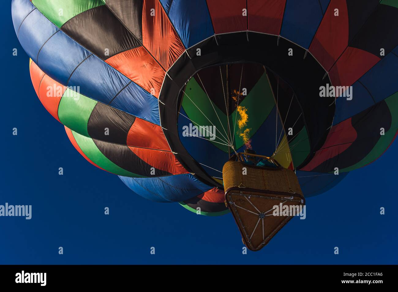 Hot Air Balloon from Below Stock Photo - Alamy