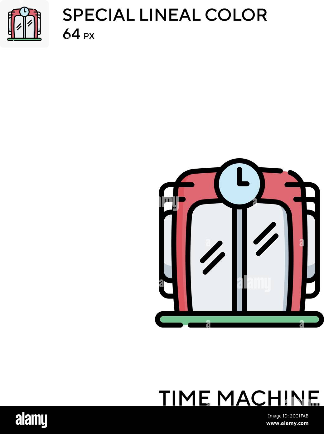 Time machine Special lineal color vector icon. Time machine icons for ...