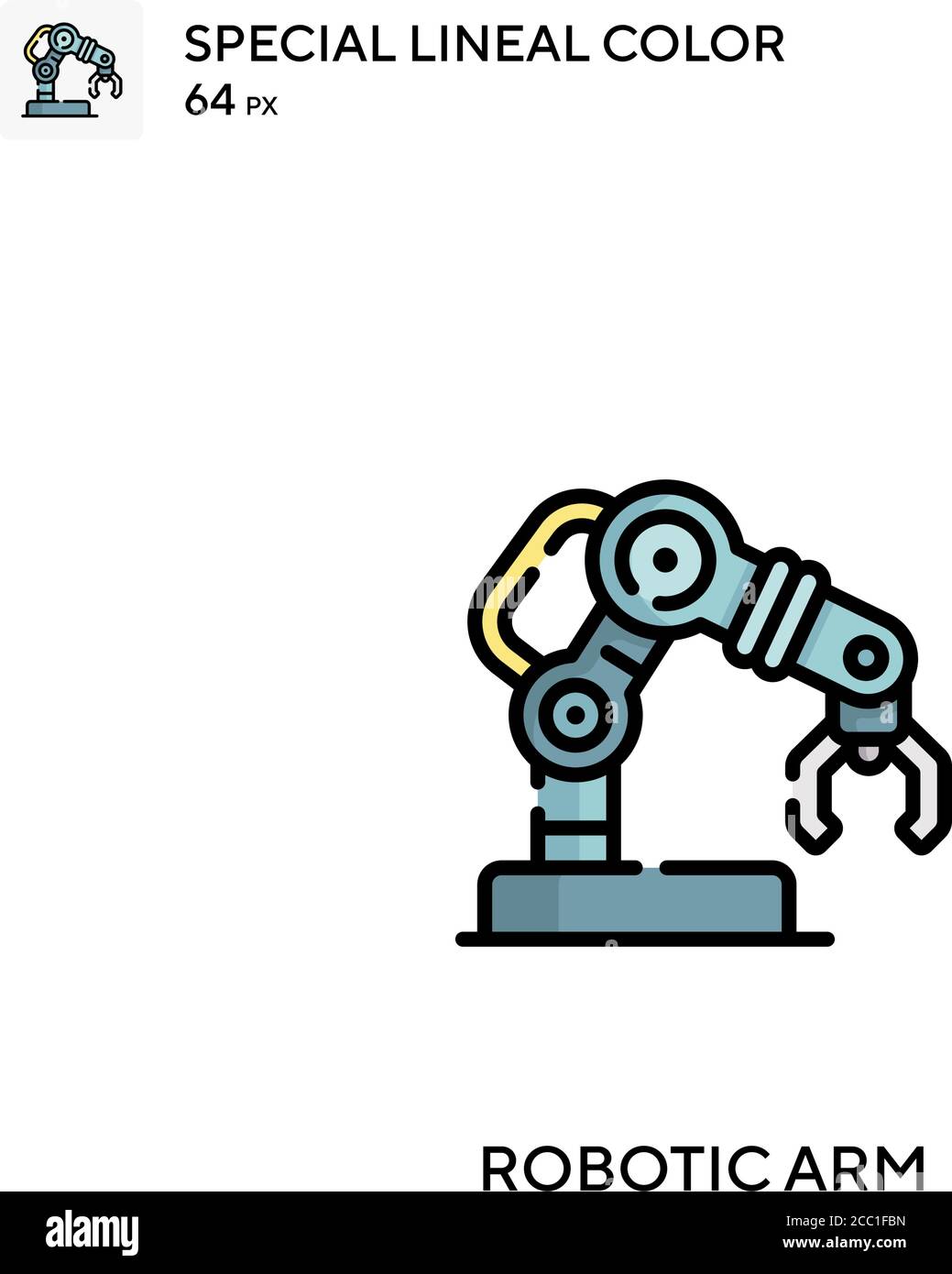 Robotic arm Special lineal color vector icon. Robotic arm icons for ...