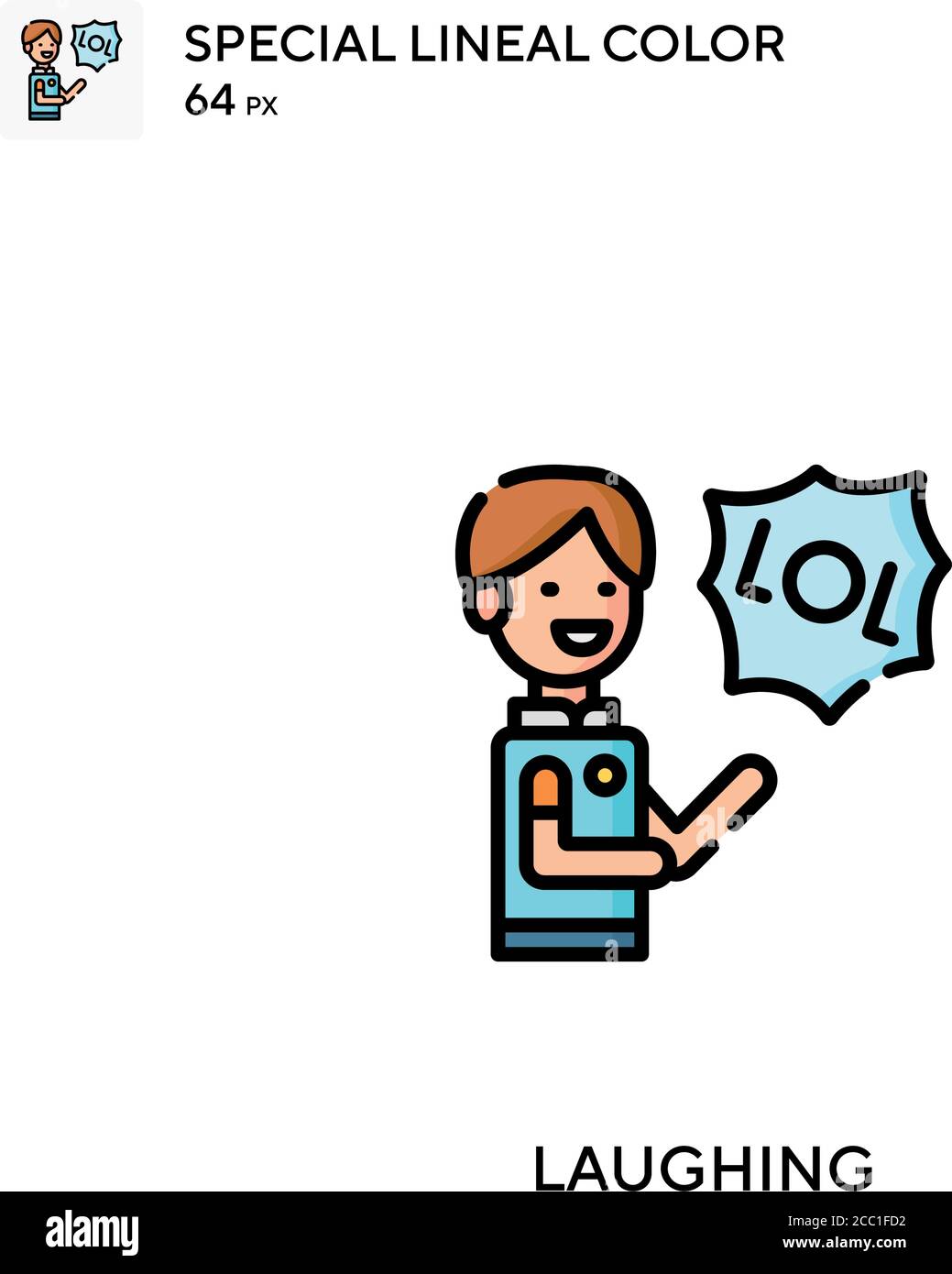 Laughing Special lineal color vector icon. Laughing icons for your ...