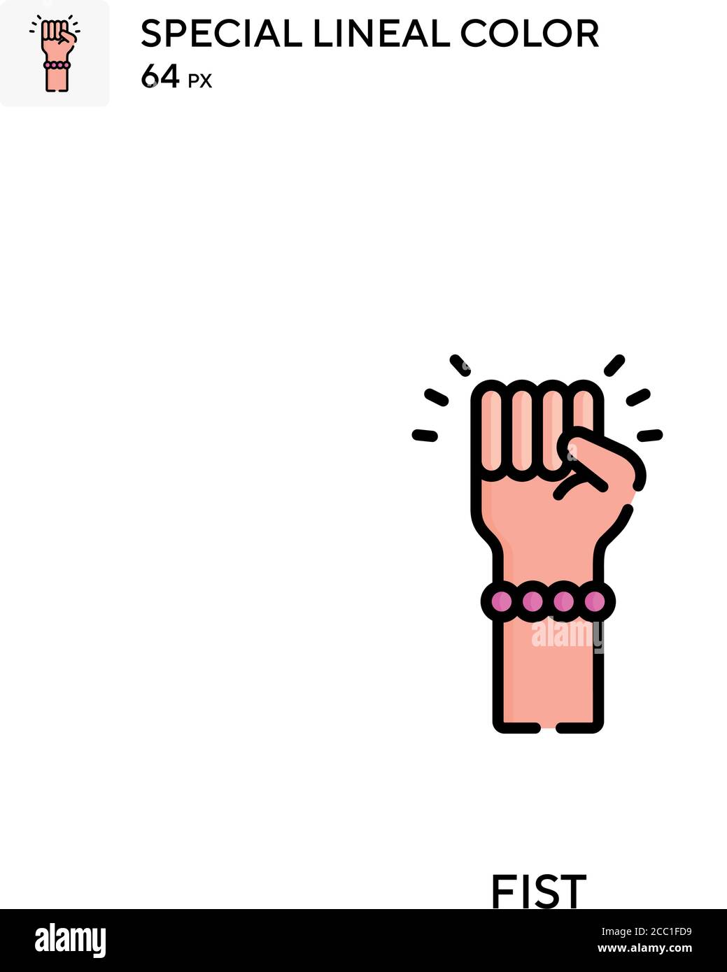 Fist Special lineal color vector icon. Fist icons for your business ...