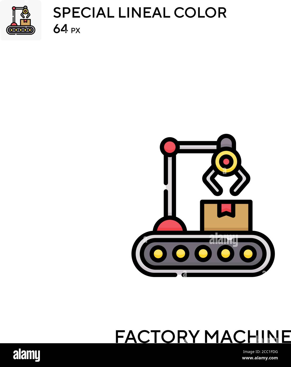 Factory machine Special lineal color vector icon. Factory machine icons ...