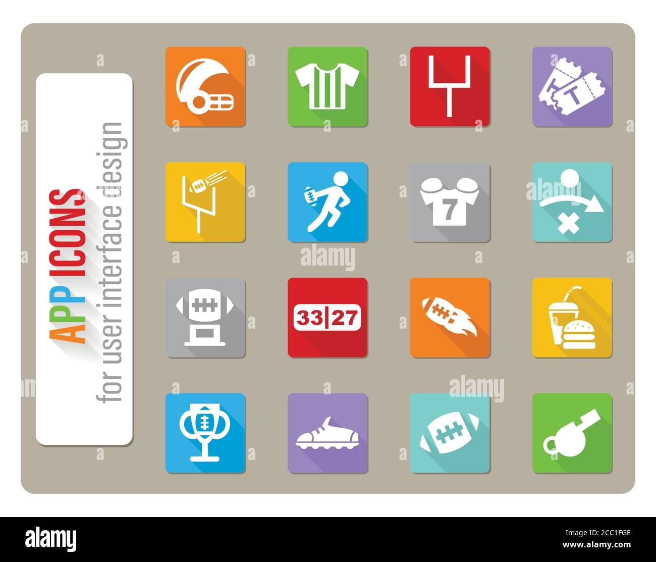 american football icon set Stock Vector Image & Art - Alamy