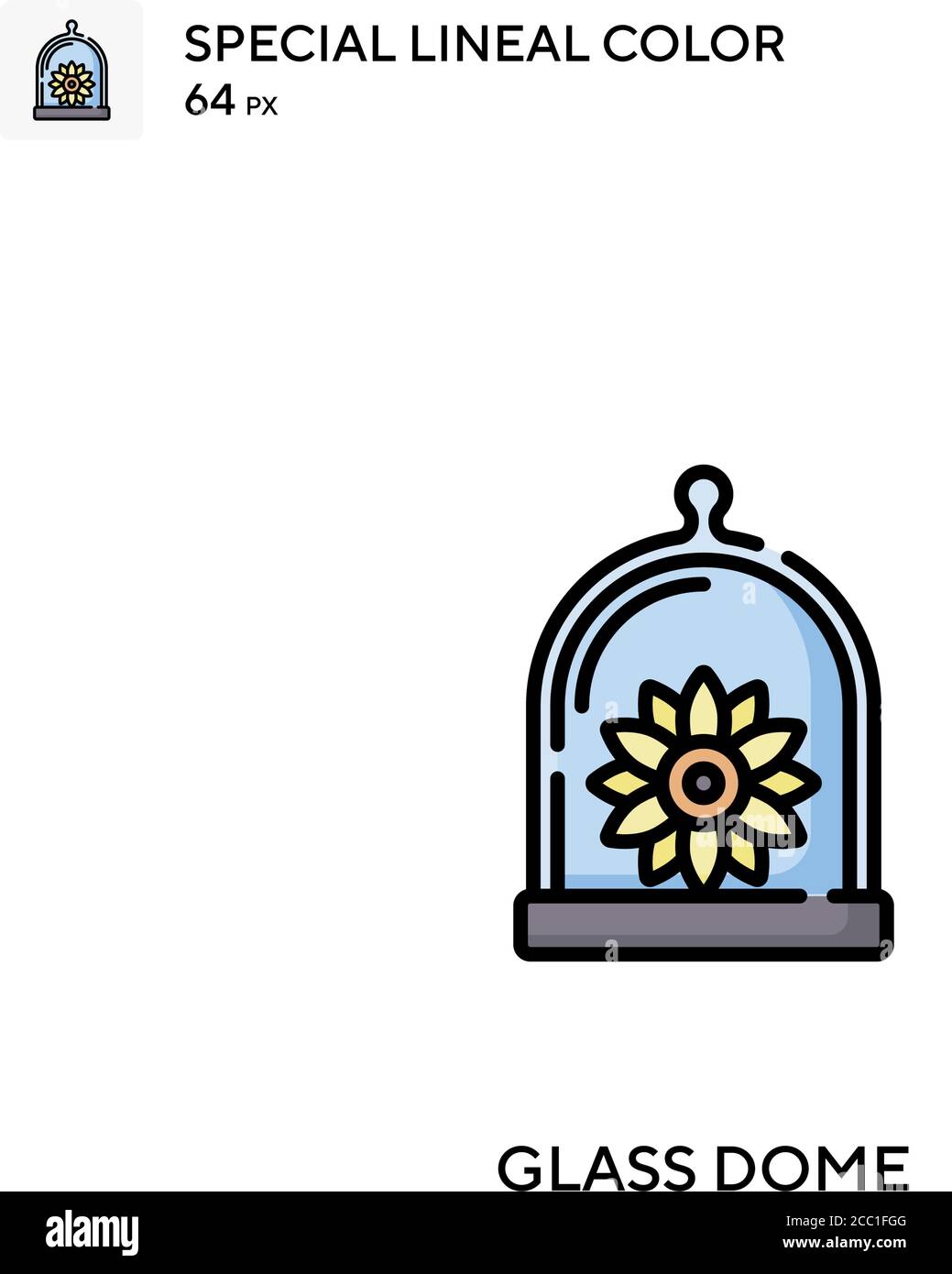 Glass dome Special lineal color vector icon. Glass dome icons for your ...