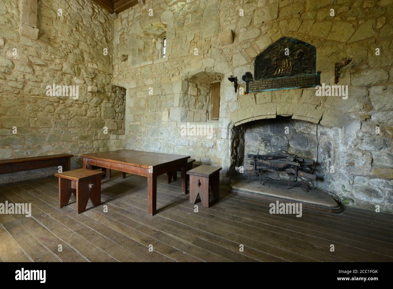 The hall of a castle in the UK Stock Photo - Alamy