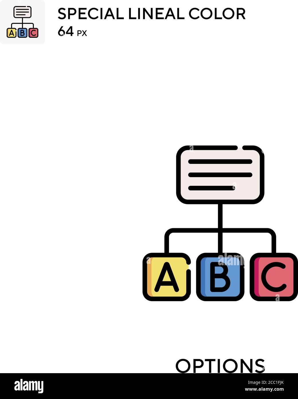 Options Special lineal color vector icon. Options icons for your ...