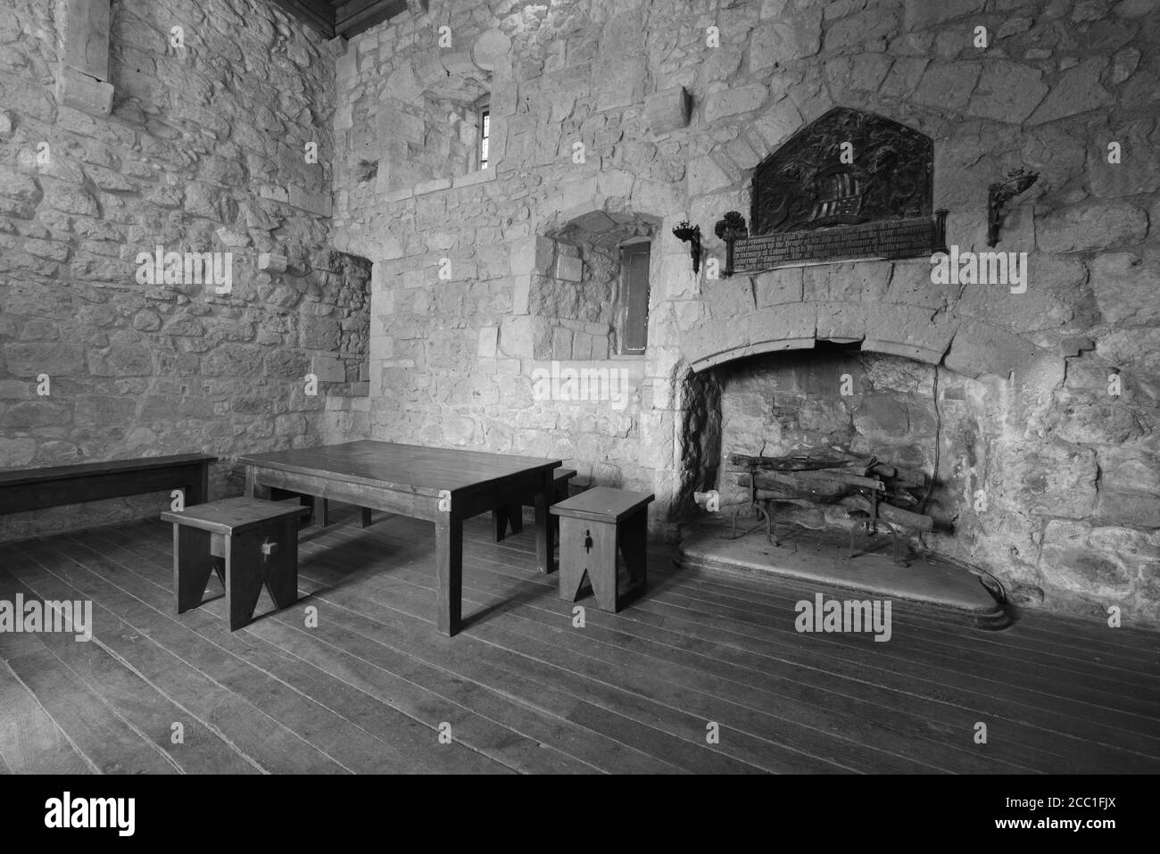 Great medieval hall Black and White Stock Photos & Images - Alamy