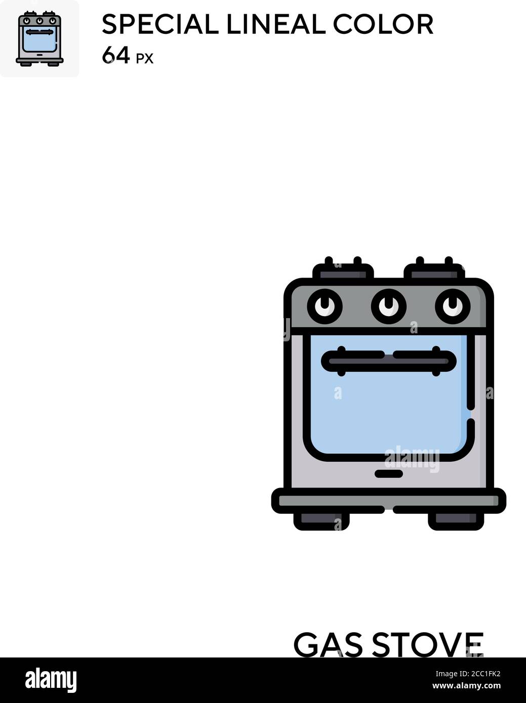 Gas stove Special lineal color vector icon. Gas stove icons for your ...
