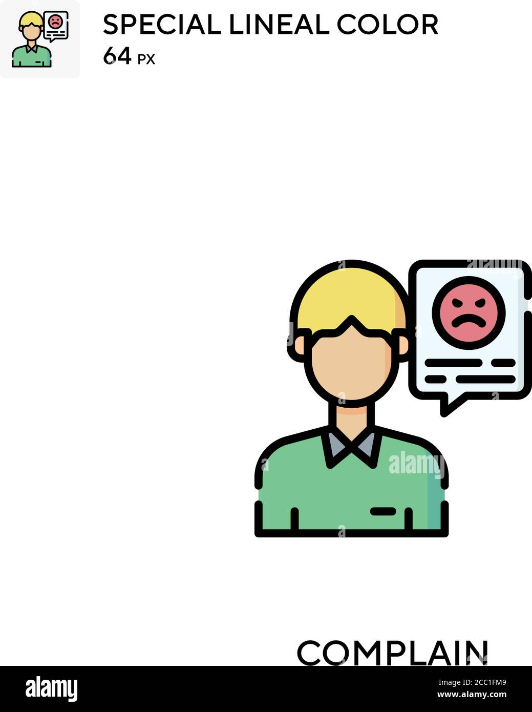 Complain Special lineal color vector icon. Complain icons for your ...
