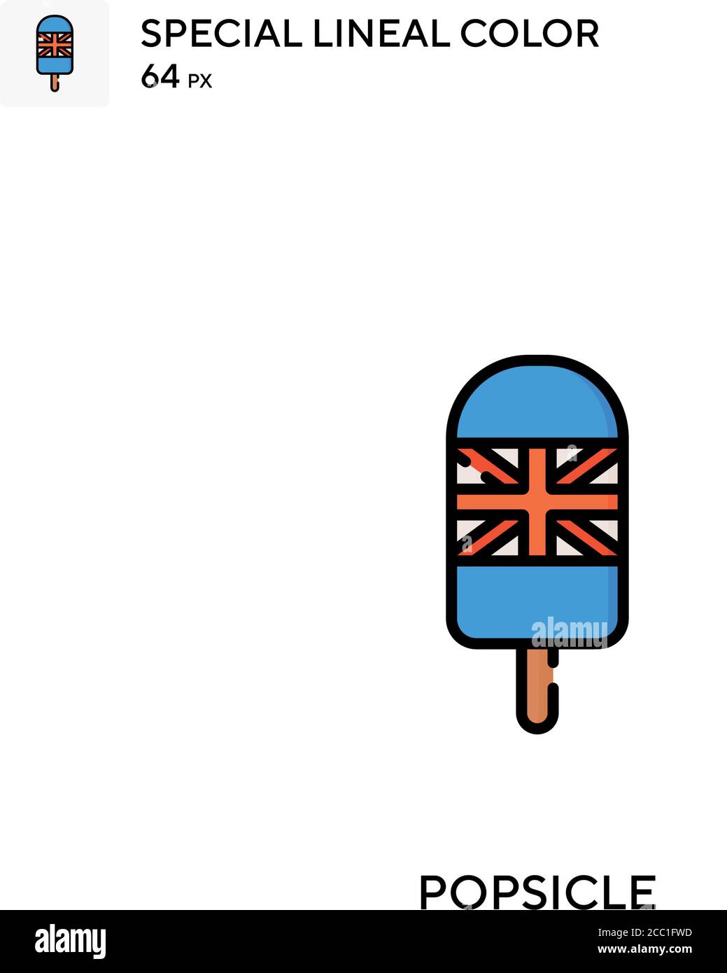 Popsicle Special lineal color vector icon. Popsicle icons for your ...